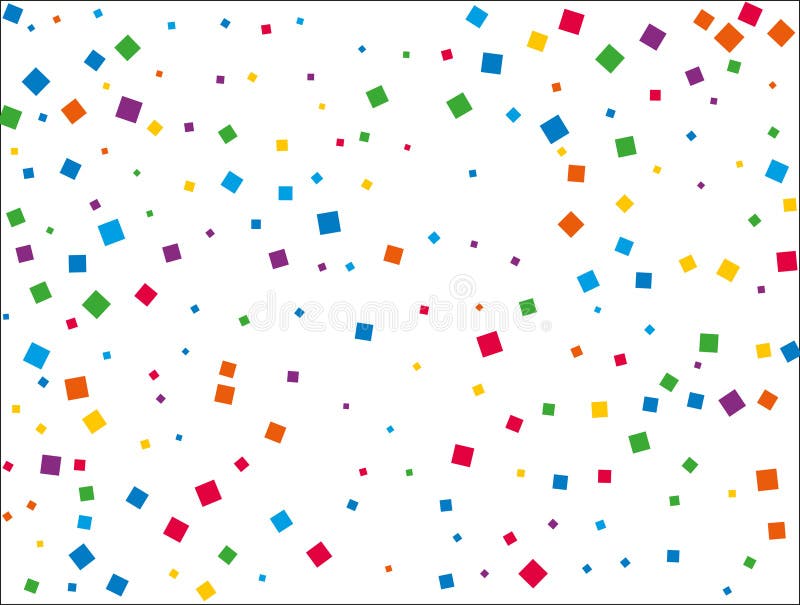 Christmas Rainbow Squares Confetti. Vector Illustration. Stock Vector ...
