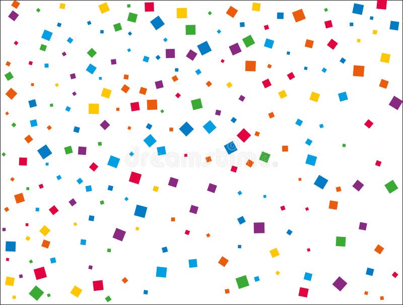 Christmas Rainbow Squares Confetti. Vector Illustration. Stock Vector ...