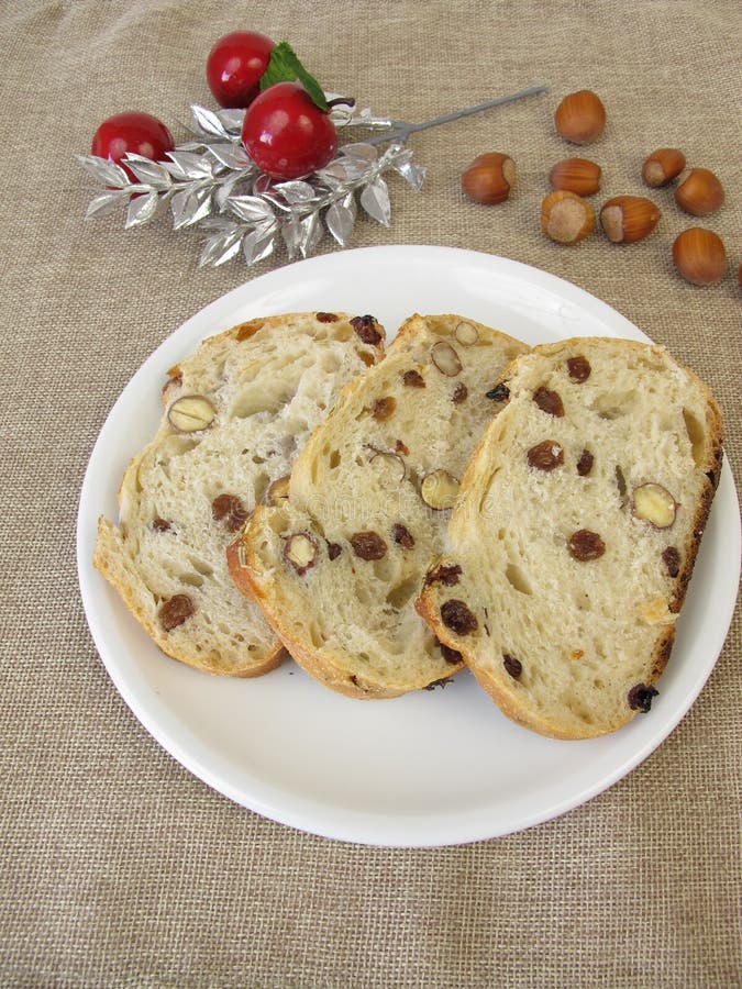 Christmas raisin nut bread stock photo. Image of honey - 119485860