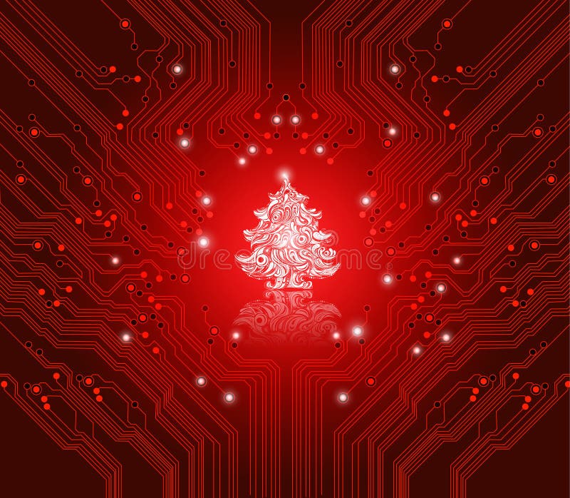 Christmas Red Background - Creative Technology Stock Vector ...