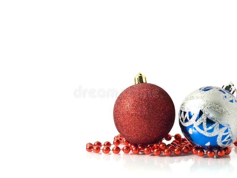 Christmas- Red and Blue Balls with Beads Stock Photo - Image of bright ...