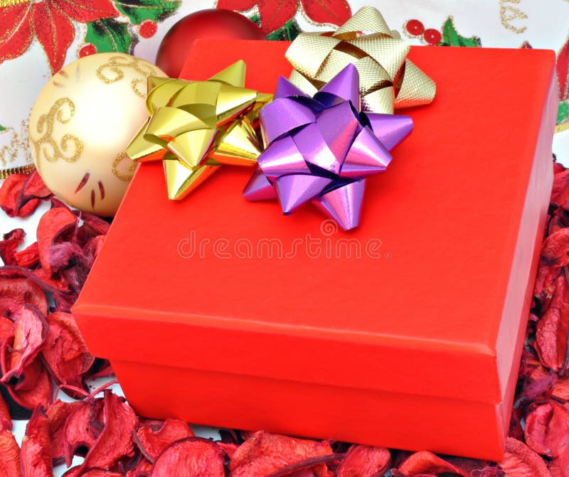 Christmas red box stock photo. Image of happy, card, festive - 21190182