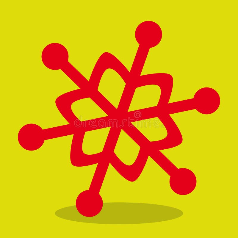 Christmas Red Circle Snowflake 13 Stock Vector - Illustration of ...