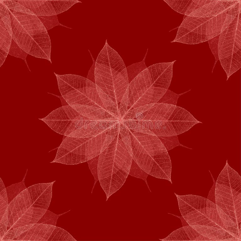 Christmas Red Floral Pattern Seamless Stock Illustration - Illustration ...