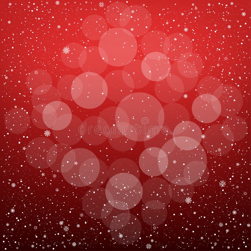 Christmas red snow bokeh stock vector. Illustration of cold - 81504613