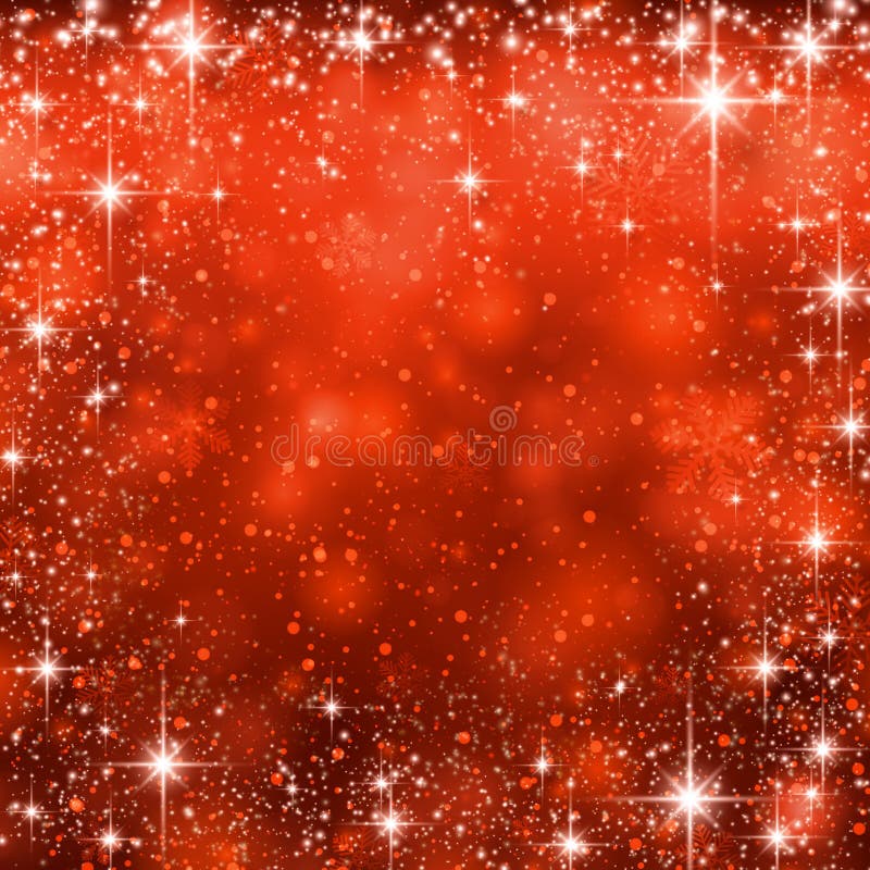 Christmas Red Starry Background. Stock Vector - Illustration of snow ...