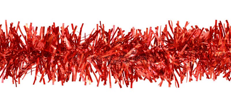 Christmas red tinsel stock photo. Image of line, christmas - 152664390