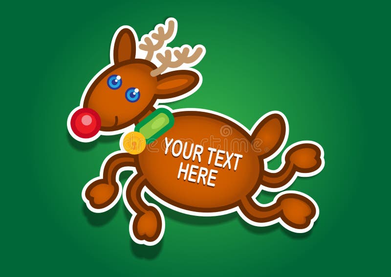 Christmas Reindeer Vector Sticker Stock Vector - Illustration of design ...