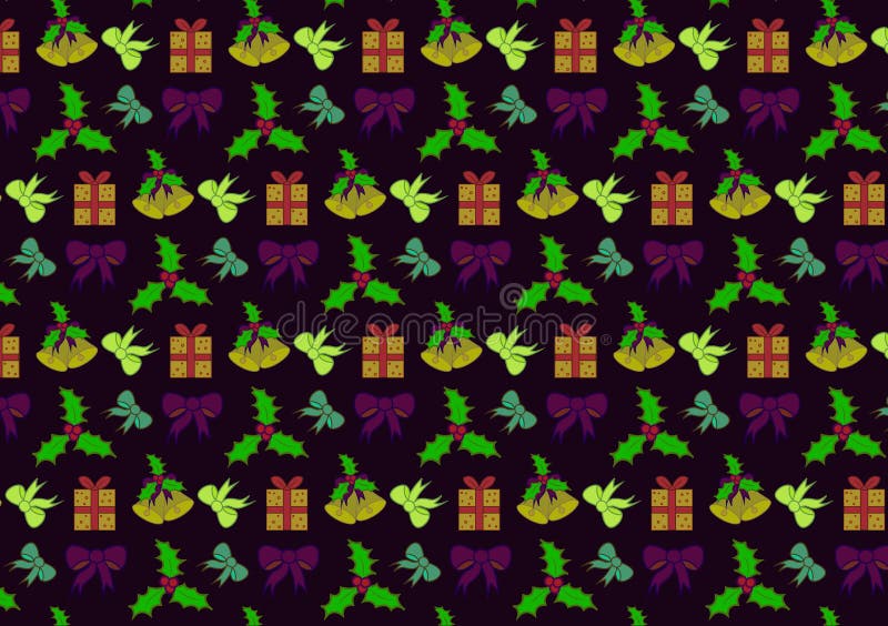 Christmas Repeat Pattern Background for Use As Wallpaper Stock ...