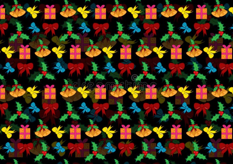 Christmas Repeat Pattern Background for Use As Wallpaper Stock ...