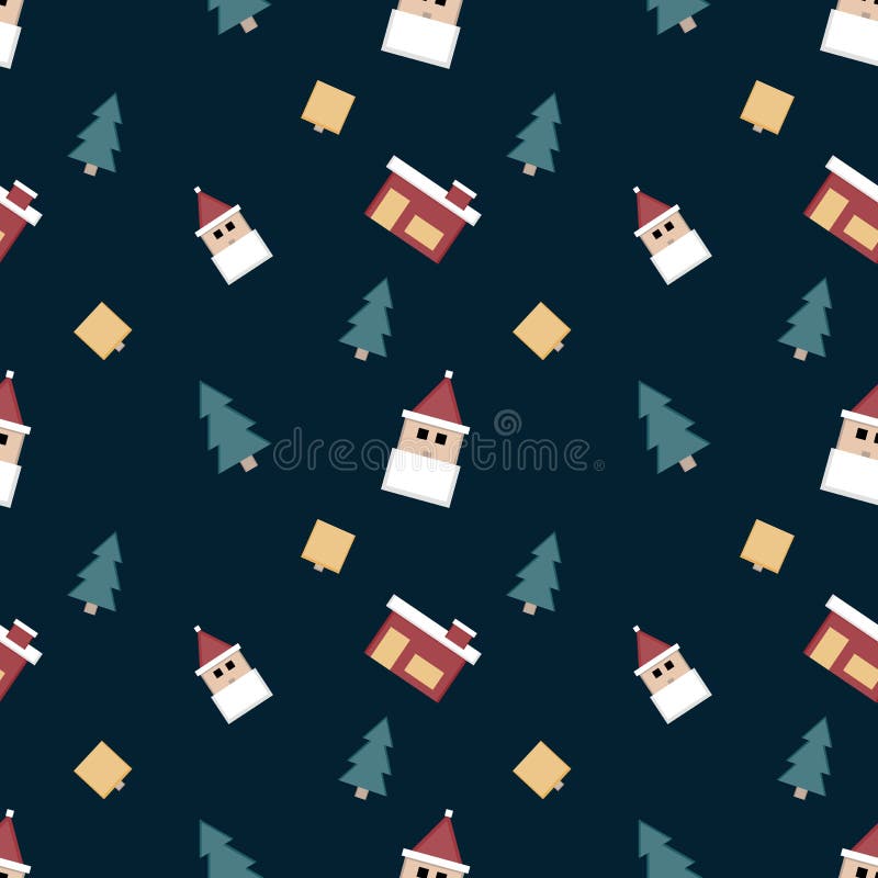 Christmas Repeat Pattern Created with Sharp Corner Christmas Objects ...