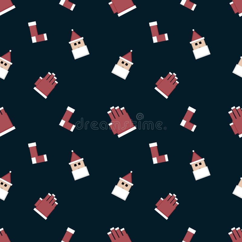 Christmas Repeat Pattern Created with Sharp Corner Christmas Objects ...