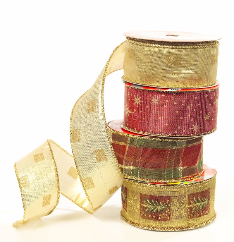 Christmas ribbon stock image. Image of green, presents - 25132707