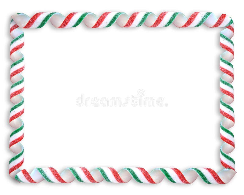 Christmas Border Ribbon Candy Stock Illustration - Illustration of ...
