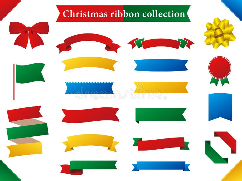Christmas ribbon1 stock vector. Illustration of december - 161465152