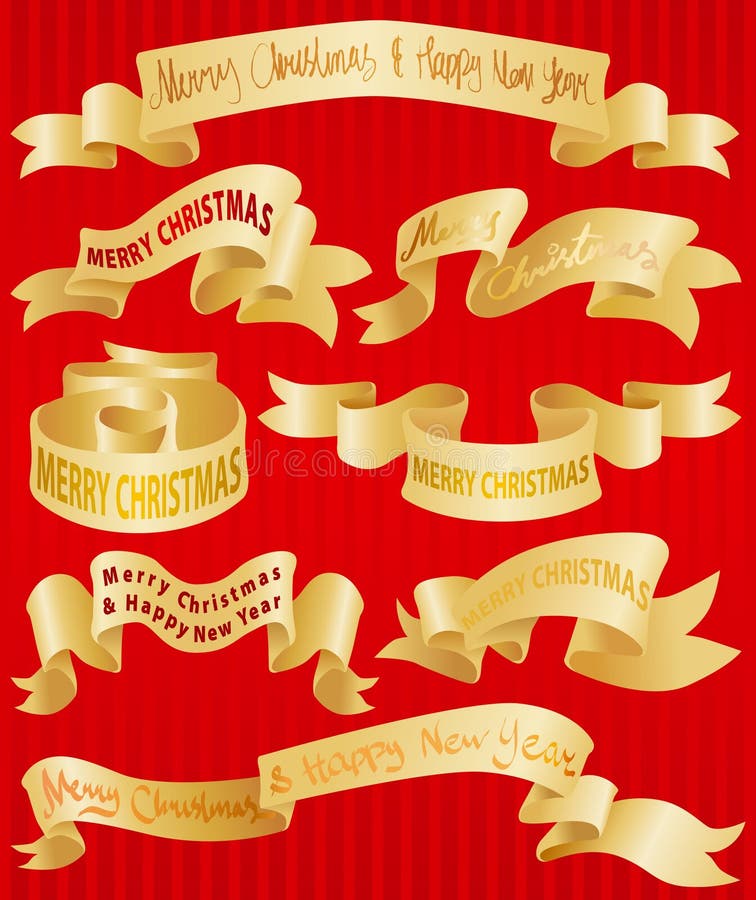 Collection of red ribbons stock vector. Illustration of ribbons - 3833132