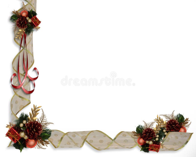 Christmas Ribbons border stock illustration. Illustration of ...