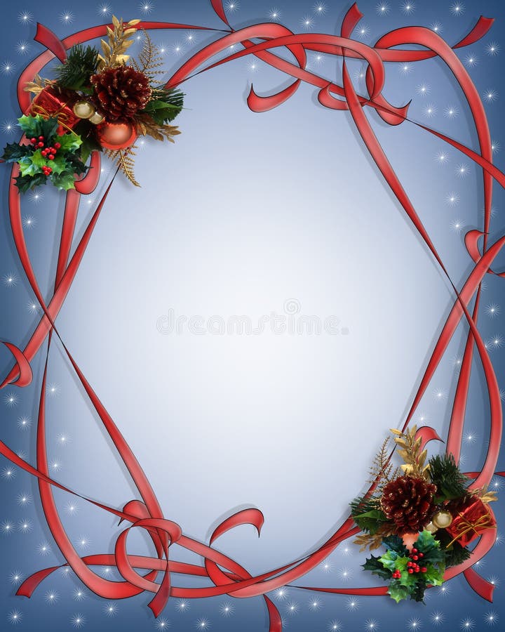 Christmas Border Blue Ribbons Stock Illustrations – 1,324 Christmas ...
