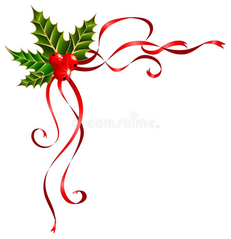 Christmas Ribbons Decorated Stock Vector - Illustration of isolated ...