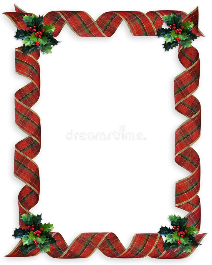 Holiday Ribbon Border Clipart