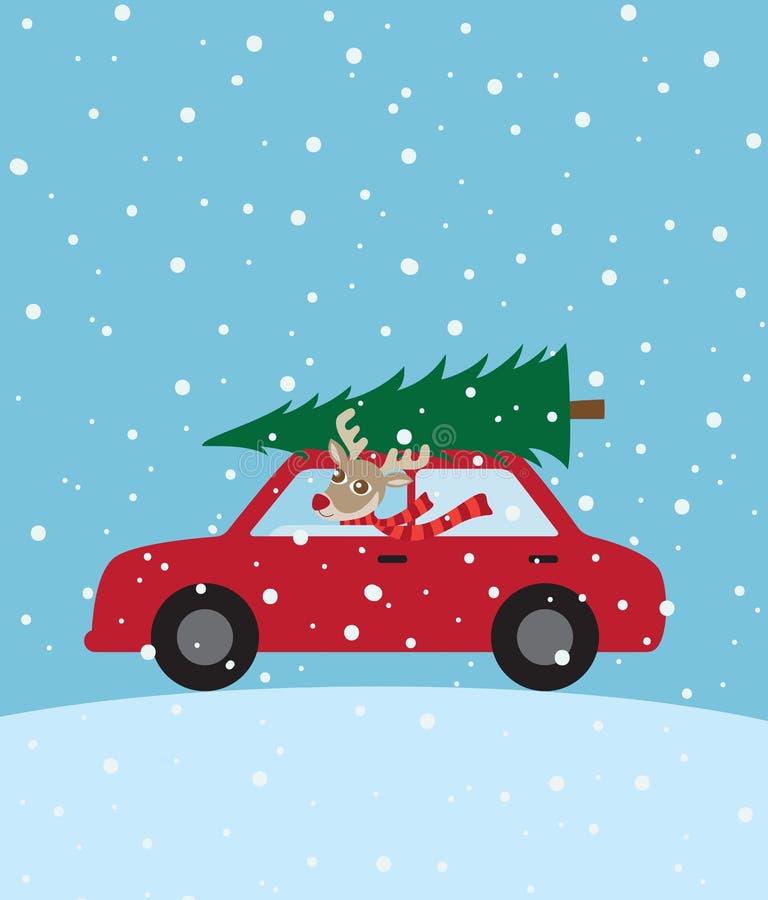 Christmas Ride stock vector. Illustration of snow, drive - 21342402
