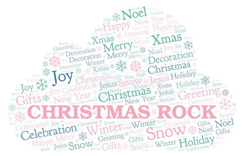 Christmas Rock N Roll Greeting Card. Stock Vector - Illustration of ...