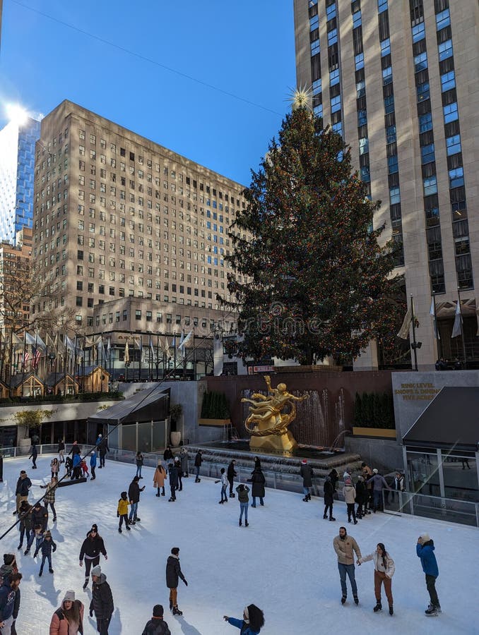 Christmas Rockefeller Center Winter Holiday Editorial Stock Image ...