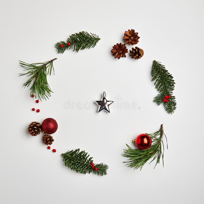 Christmas Round Frame stock photo. Image of greeting - 81526086