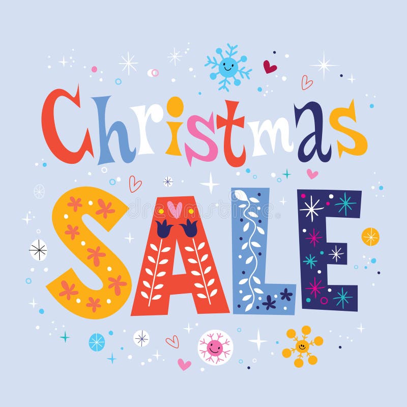 Christmas Round Banners with Sale Offer, Vector Stock Vector ...