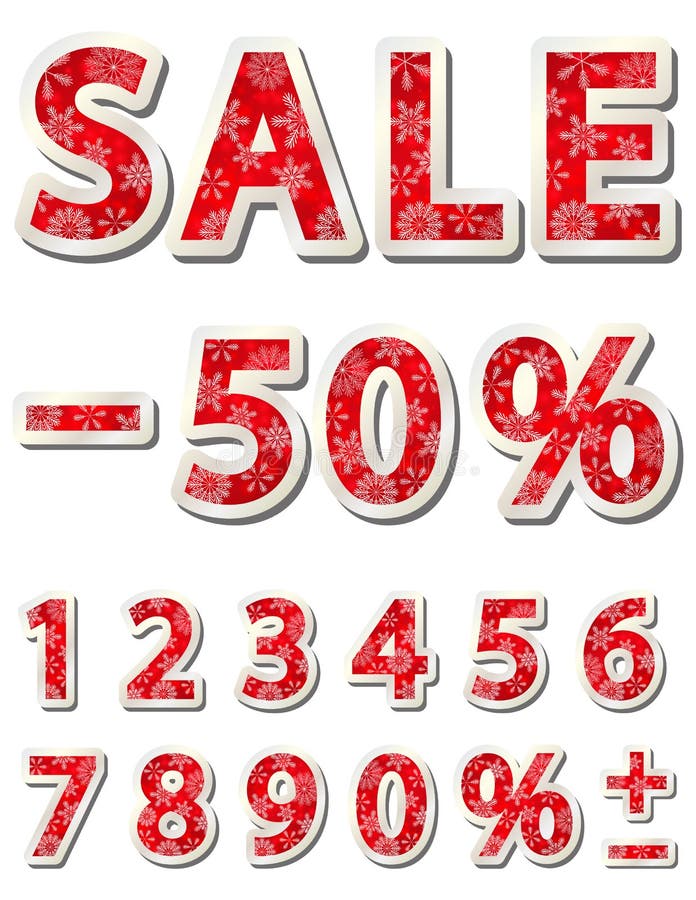 Christmas sale numbers stock vector. Illustration of light - 27065712