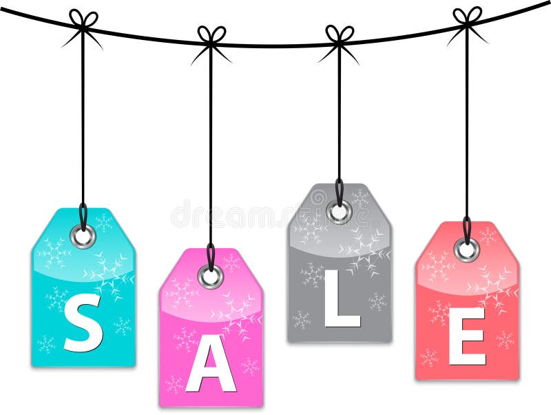 January Sale Tags stock illustration. Illustration of advert - 17370249
