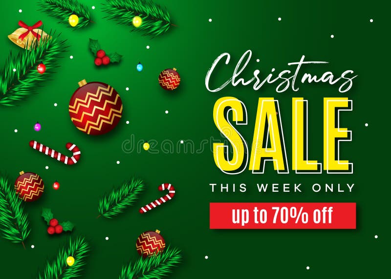 Christmas Sales Promotion Design for Social Media Stock Vector ...