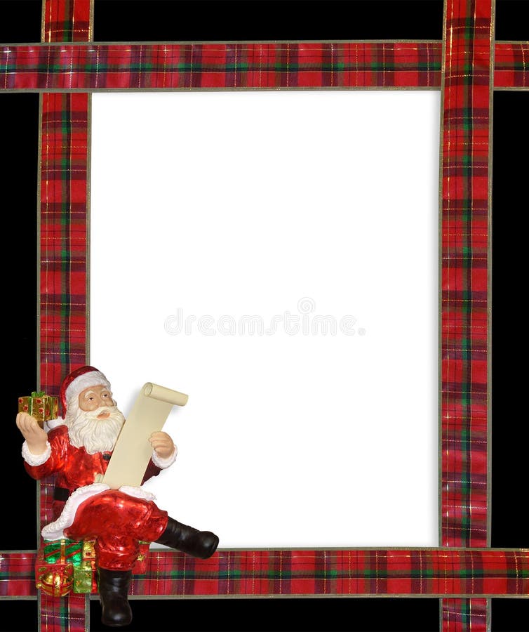 Christmas Photo Frame / Border with Santa Claus Stock Illustration ...