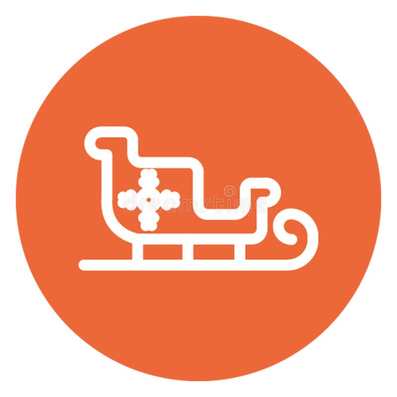 Christmas, Santa, Sled, Sleigh Isolated Vector Icon Which Can Easily ...
