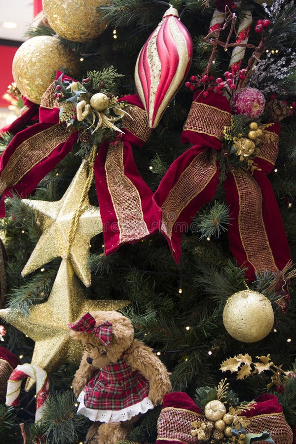 Christmas Scene with Gifts and Tree Objects. Christmas Decoration Stock ...