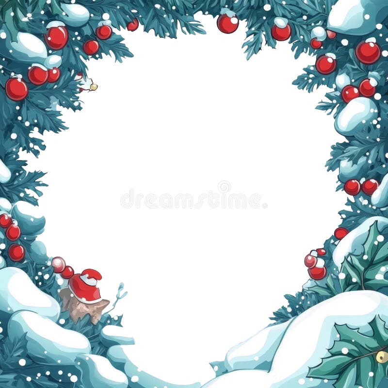 Christmas Scene Theme Border Stock Image - Illustration of generated ...
