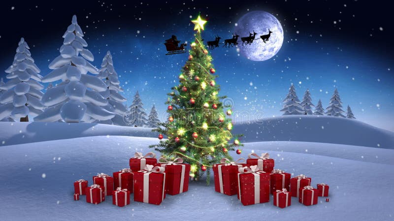 Winter Christmas Scene Animated