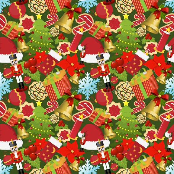 Christmas seamless pattern stock vector. Illustration of season - 16647338