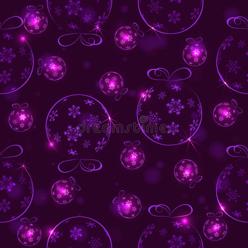 Christmas Seamless Pattern with Balls and Glitter Stock Vector ...