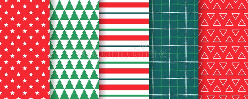 Christmas Seamless Pattern. Festive Wrapping Paper. Vector Illustration ...