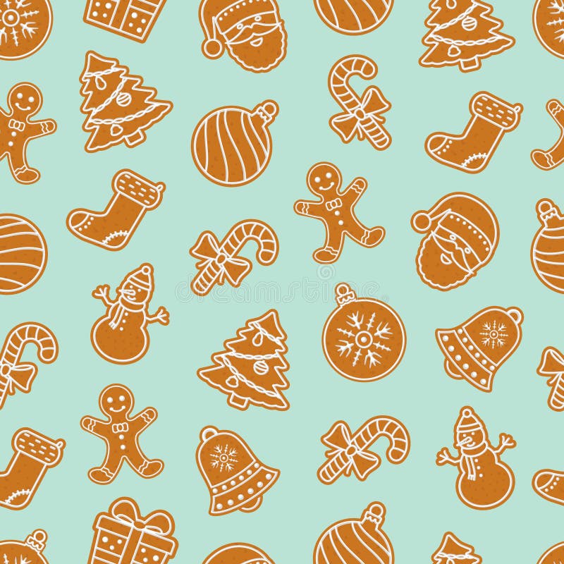 Christmas Seamless Pattern with Gingerbread Cookies Stock Vector ... Christmas Seamless Pattern with Gingerbread Cookies Stock Vector ...