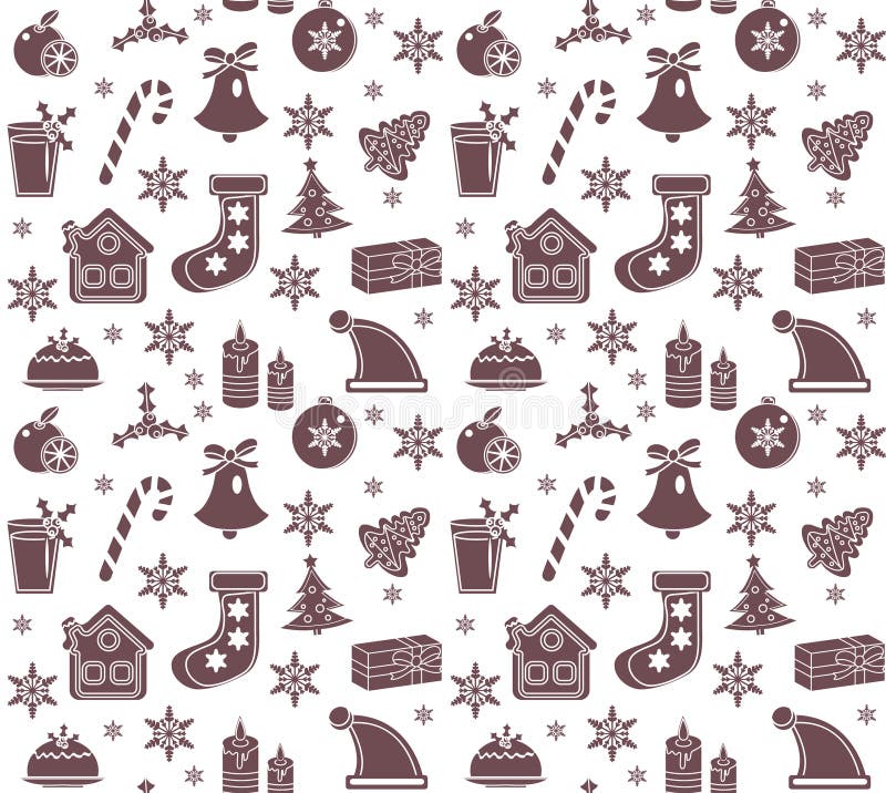 Christmas Seamless Pattern. New Year Endless Background, Winter ...