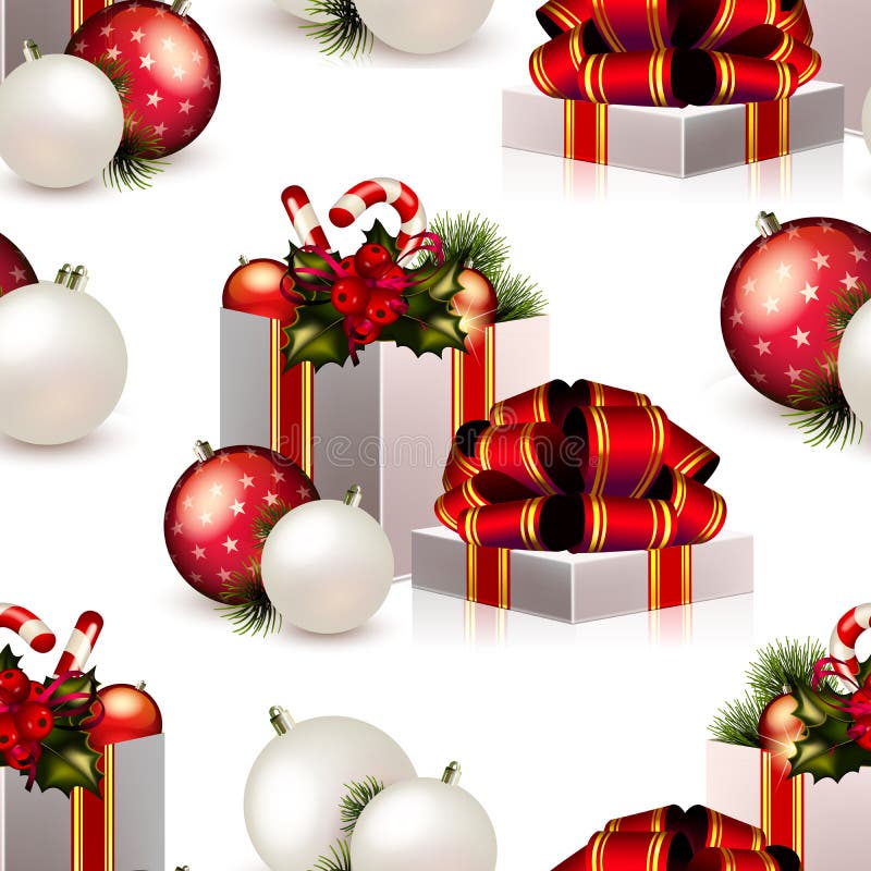 Christmas seamless pattern stock illustration. Illustration of festive ...