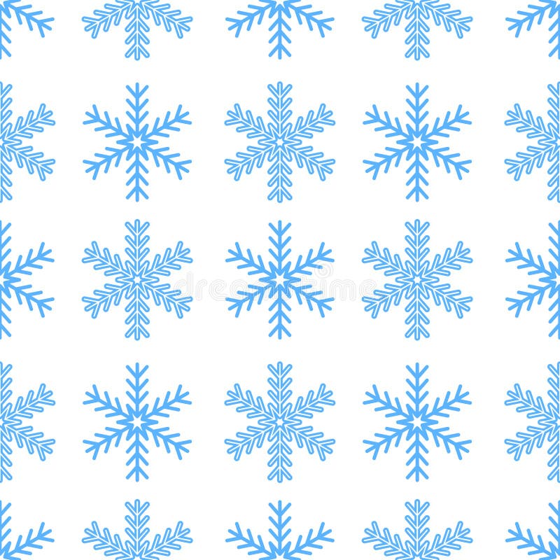 Christmas Seamless Pattern Snowflake, Geometric Snowflake Simple Design ...