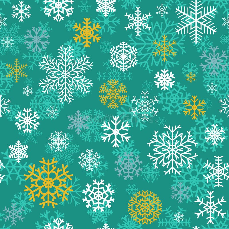 Christmas Snowflake Pattern Seamless Stock Vector - Illustration of ...