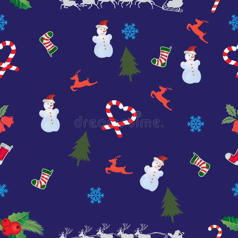 Christmas seamless pattern stock vector. Illustration of season - 63845821