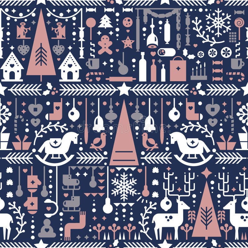Christmas seamless pattern stock vector. Illustration of gift - 234968057