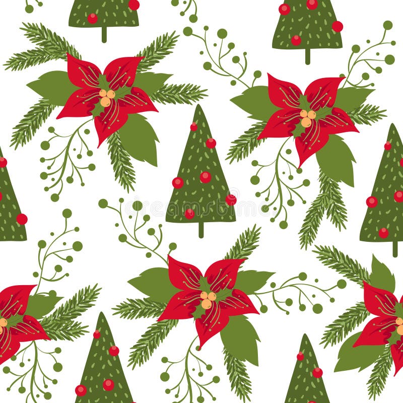 Christmas Seamless Pattern, Wrapping Paper, Fabric, Wallpaper. Textures ...