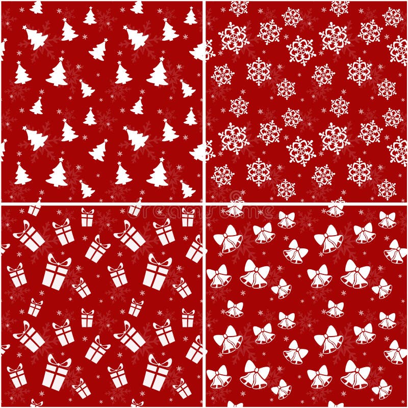 Christmas Seamless Patterns. Vector Illustration. Stock Vector ...