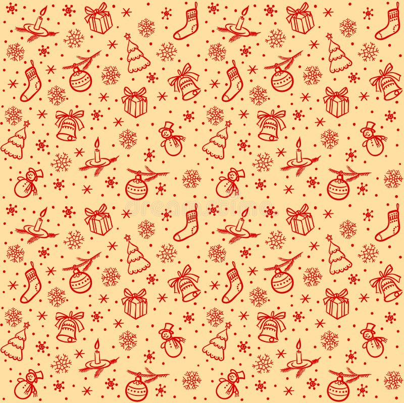Christmas Seamless Vector Background Stock Vector - Illustration of ...